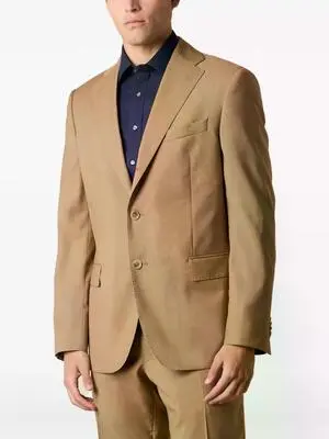 Brooks Brothers Single-breasted Three-button Virgin Wool Blazer - Neutrals