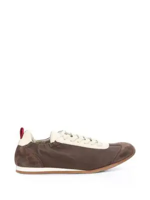 UMA WANG Suede Panelled Trainers - Brown