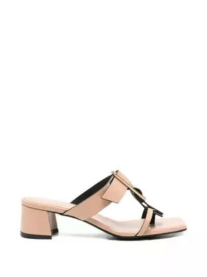 DONNARÌ Buckle Detail Square Toe Sandals