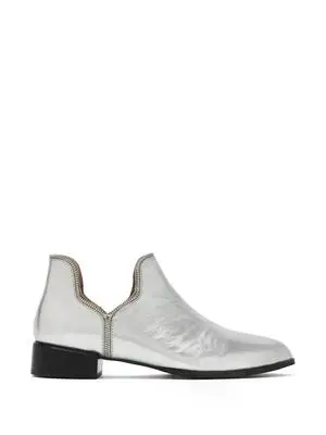 Senso Leather Ankle Boots With -tone Zip Trim