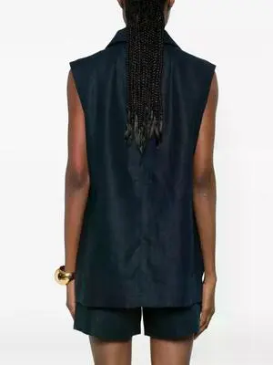 Max Mara Double-breasted Sleeveless Jacket