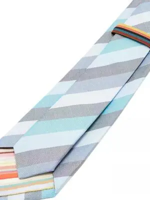 Paul Smith Striped Neck Tie - Blue