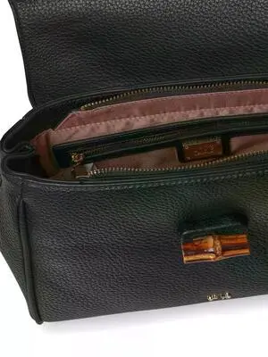 V°73 Beatrice Shoulder Bag With Bamboo Clasp - Black
