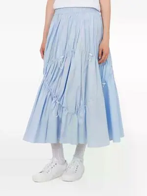 Moschino Gathered Tie Detail Midi Skirt