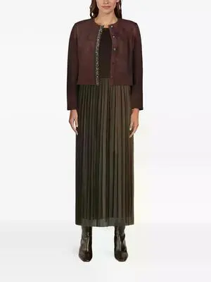 BETTY BARCLAY Pleated Midi Dress - Brown