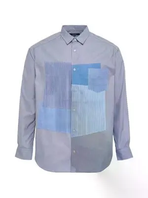 Comme Des Garçons Patchwork Shirt - Blue