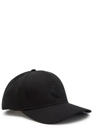 Moncler Logo Cotton Cap - Black