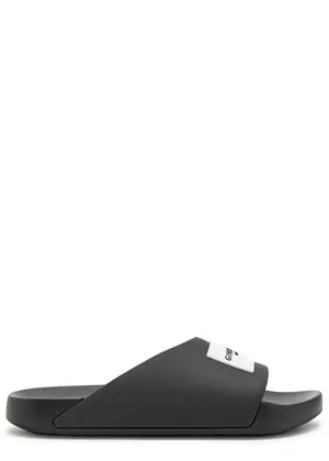 Givenchy Logo Rubber Sliders - Black