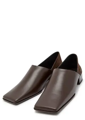 Alaïa 20 Leather Loafers - Brown