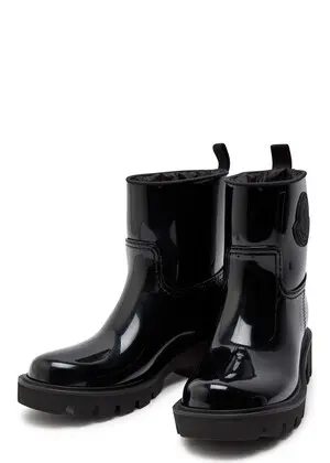 Moncler Kickstream Logo-appliquéd Rain Boots - Black