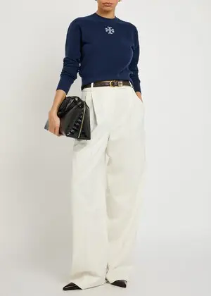 Tory Burch Logo Wool-blend Jumper