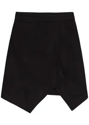 LEMAIRE Asymmetrical Denim Mini Skirt - Black