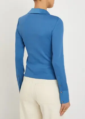 Veronica Beard Brenner Asymmetric Button-effect Top