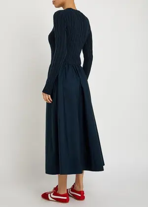 Polo Ralph Lauren Logo Stretch-cotton Midi-dress