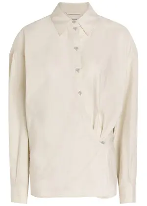 LEMAIRE Twisted Cotton-blend Poplin Shirt - Cream