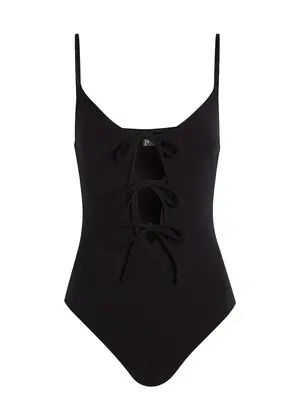 Lisa Marie Fernandez Tie Stretch-polyamide Swimsuit - Black