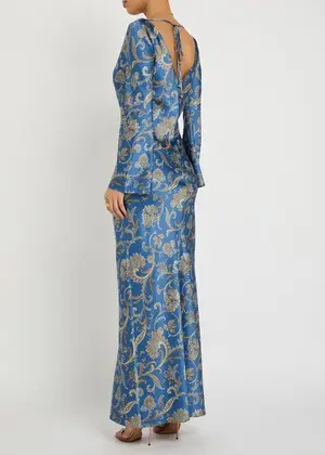 Veronica Beard Paisley-print Silk-blend Maxi Dress