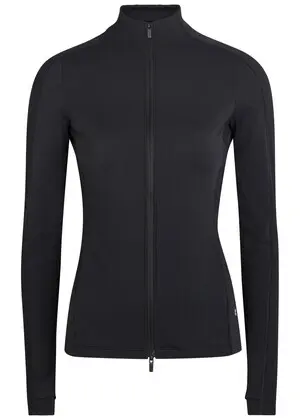 On Studio Stretch-nyl Jacket With Mock Neck And Thumbholes - Black