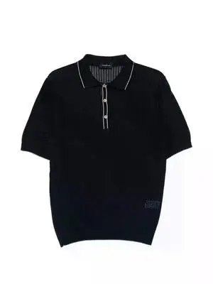 Tagliatore Piped Polo Shirt - Blue