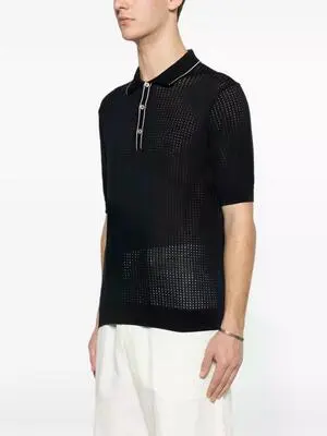 Tagliatore Piped Polo Shirt - Blue