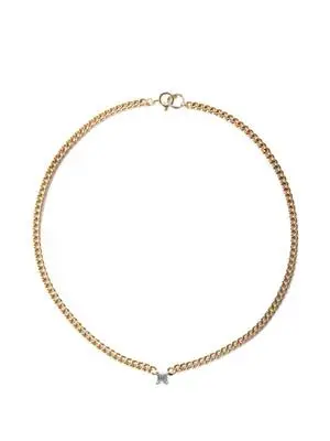 NORMA JEWELLERY Aquamarine Square-cut Necklace - Gold