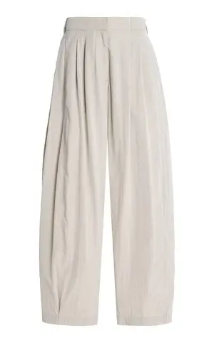 THE ROW Iven Silk-blend Barrel-leg Pants - Grey