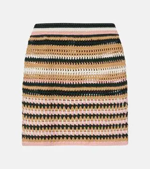 The Upside Crochet Mini Skirt - Multicoloured