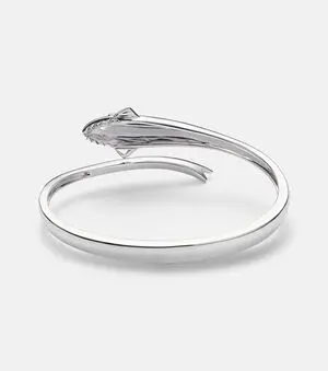 Yvonne Léon Requin 9kt White Gold Bangle With Diamonds