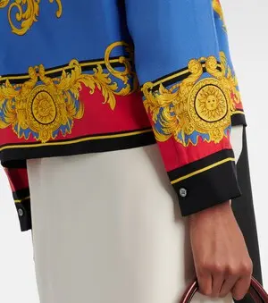 Versace Printed Silk Twill Shirt