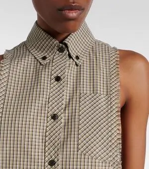Versace Checked Cotton Shirt