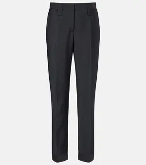 Versace Wool And Mohair Tapered Pants