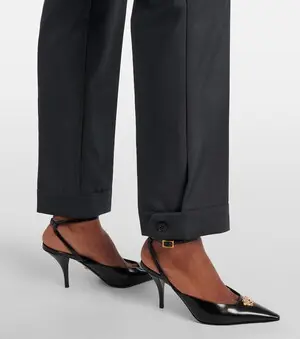 Versace Wool And Mohair Tapered Pants