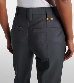 Versace Wool And Mohair Tapered Pants