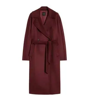 Max Mara Weekend Max Mara Virgin Wool Wrap Coat Red
