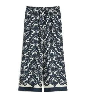 Max Mara Silk Ankle-length Trosuers