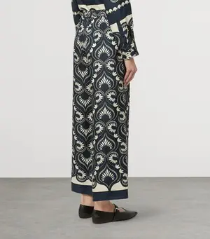 Max Mara Silk Ankle-length Trosuers