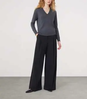 Max Mara Virgin Wool Wide-leg Trousers
