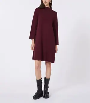Max Mara Knitted High Neck Mini Dress