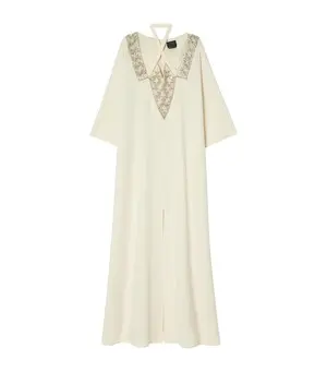Marina Rinaldi Embellished Halterneck Maxi Dress - Yellow