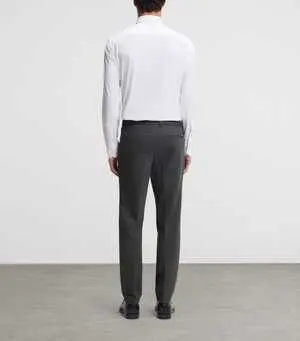 BOSS Performance-stretch Slim-fit Trousers - Silver