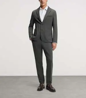 BOSS Performance-stretch Slim-fit Trousers - Silver