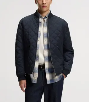 BOSS Water-repellent Quilted Zip-up Jacket