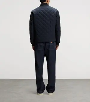 BOSS Water-repellent Quilted Zip-up Jacket