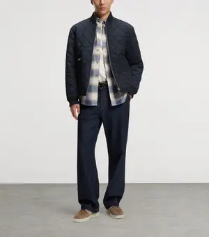 BOSS Water-repellent Quilted Zip-up Jacket
