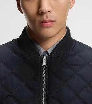 BOSS Water-repellent Quilted Zip-up Jacket
