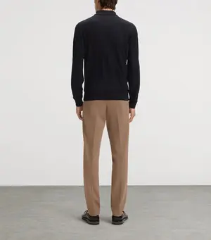 BOSS Wool-silk-cashmere Polo Sweater