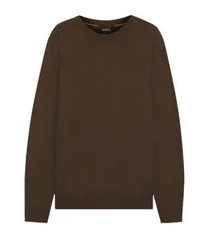 BOSS Wool-silk-cashmere Crew Neck Sweater