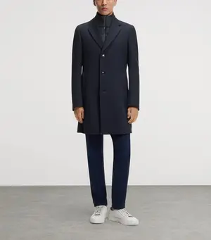 BOSS Cotton-blend Padded-liner Coat