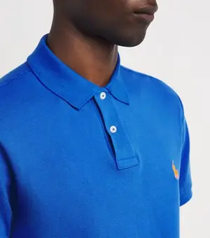 Polo Ralph Lauren Cotton Mesh Custom-fit Polo Shirt - Blue