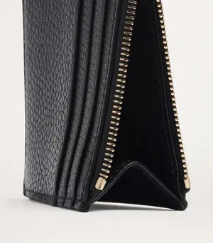 Valentino Garavani Leather Rockstud Coin And Card Holder - Black